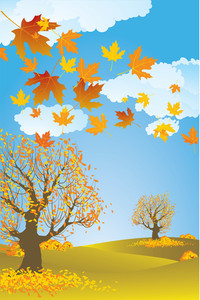 Autumn Background. Vector. Royalty-Free Stock Image - Storyblocks