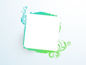 Beautiful Floral Decorated Photo Frame On Abstract Background. Royalty ...