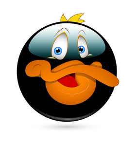 Cute Duck Smiley Royalty-Free Stock Image - Storyblocks