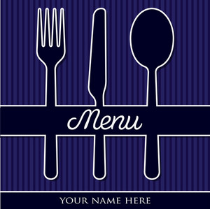 Cutlery Theme Paper Cut Out Menu In Vector Format. Royalty-Free Stock ...