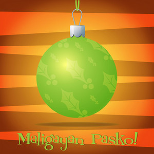 Funky Tagalog Christmas Decoration Card In Vector Format. Royalty-Free ...