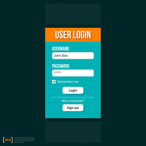 Login Form On Dark Background. Eps10. Royalty-Free Stock Image ...