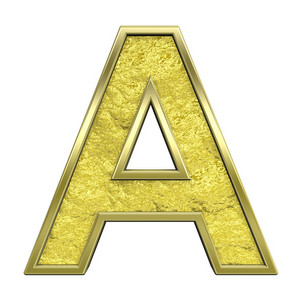 One Letter From Gold Cast Alphabet Set Royalty-Free Stock Image ...