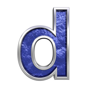 One Lower Case Letter From Blue Glass Cast Alphabet Set Royalty-Free ...