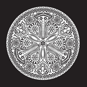 Ornamental Round Lace Pattern Royalty-Free Stock Image - Storyblocks