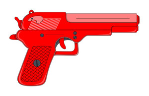 Red Gun Royalty-Free Stock Image - Storyblocks