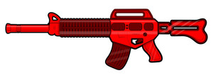 Red Machine Gun Royalty-Free Stock Image - Storyblocks