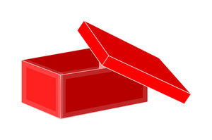 Red Open Box Vector Royalty-Free Stock Image - Storyblocks