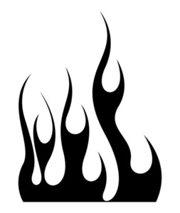 Retro Flame Shape Royalty-Free Stock Image - Storyblocks