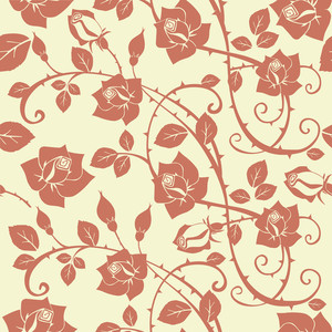Seamless Floral Rose Pattern Royalty-Free Stock Image - Storyblocks
