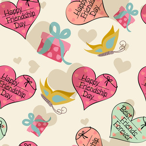 Seamless Pattern Background For Happy Friendship Day. Royalty-Free ...