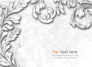Vector Engraved Floral Background Royalty-Free Stock Image - Storyblocks