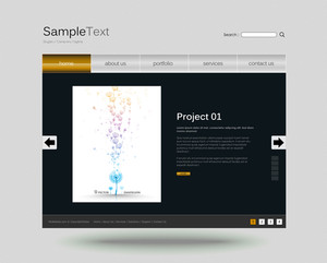 Vector Website Design Template Royalty-Free Stock Image - Storyblocks