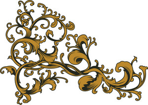 Vintage Floral Vector Element Royalty-Free Stock Image - Storyblocks