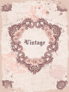 Vintage Frame With Floral Vector Illustration Royalty-Free Stock Image ...