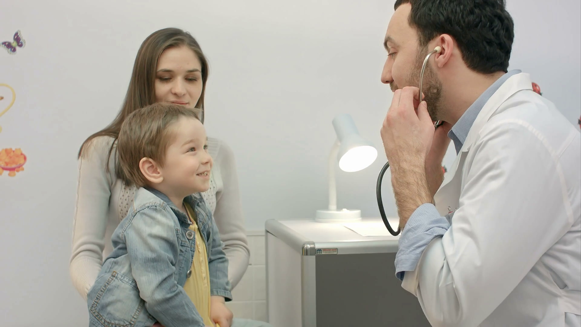 Child Patient Visiting Doctor's Office Stock Footage SBV-304400385 ...