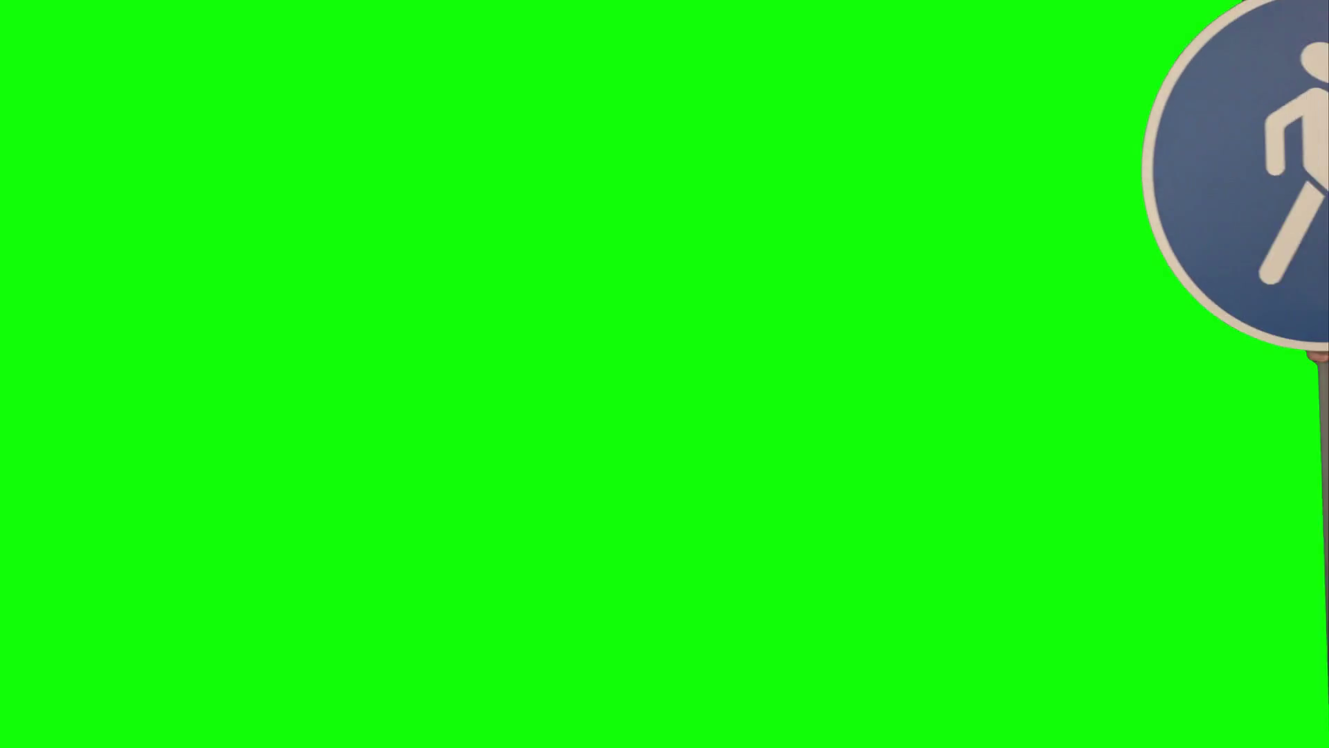 Man Cross Walk Sign On Green Screen Stock Footage SBV-305591691 ...