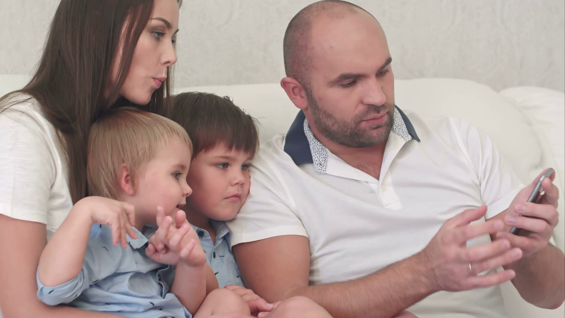 Happy Family Looking At Photos On Phone Stock Footage SBV-315381720 ...