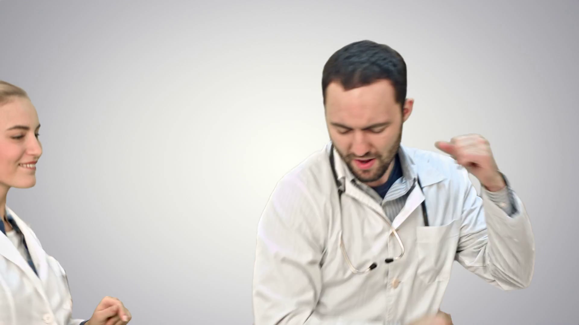 Medical Collegues Celebrating Dancing Stock Footage SBV-313878203 ...