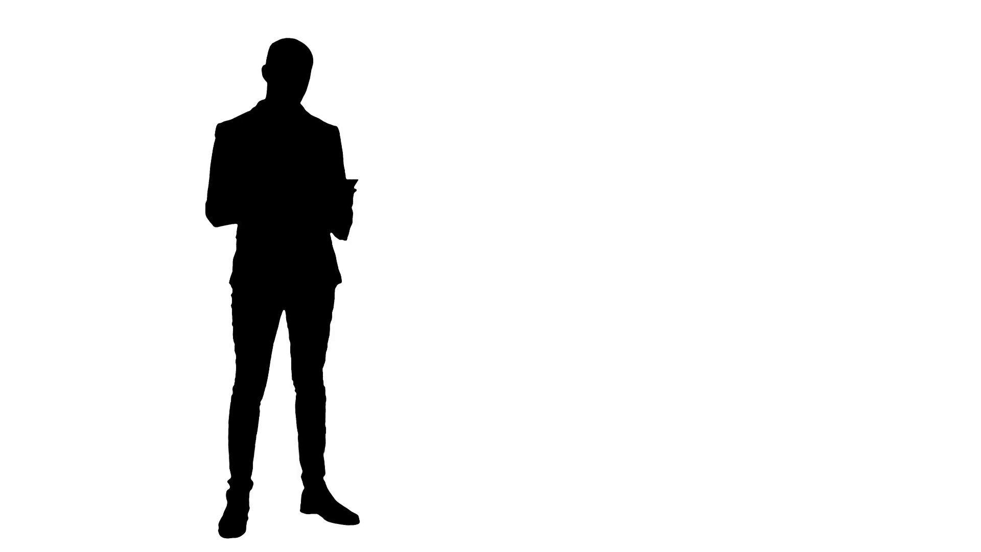 Silhouette Manager Holding Clipboard Stock Footage SBV-313509174 ...