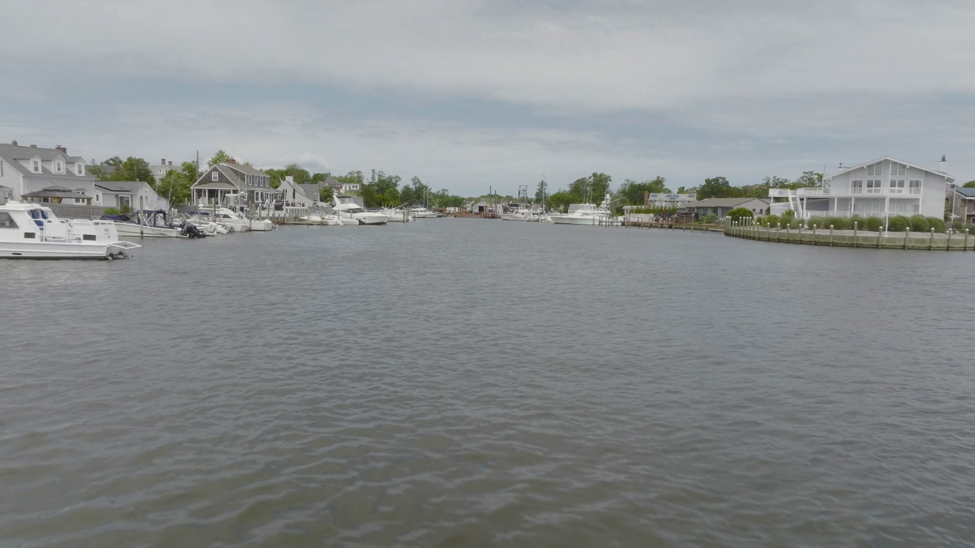 Water Level Approach To Docked Boats Along Stock Footage SBV-347720773 ...
