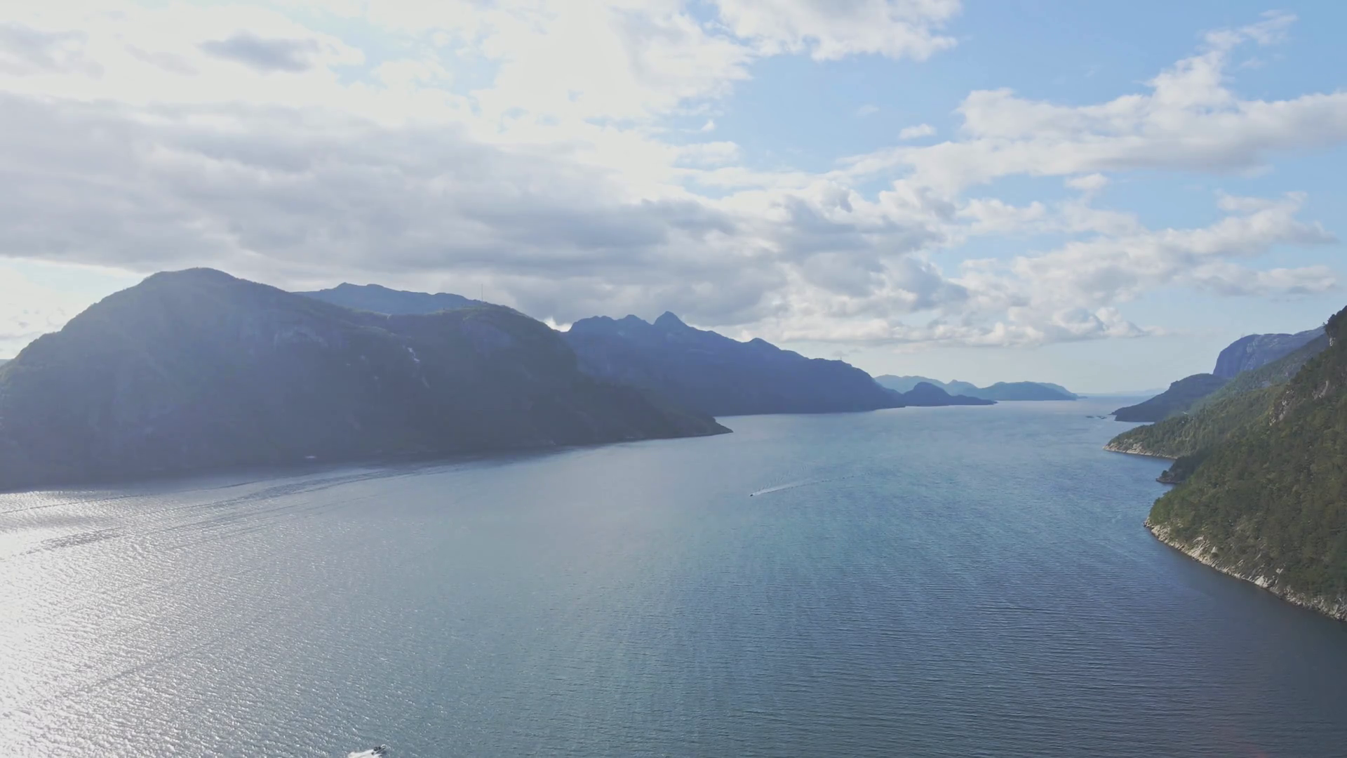 Two Boats Approach In Vast Expanse Of Water Stock Footage SBV-347739044 ...