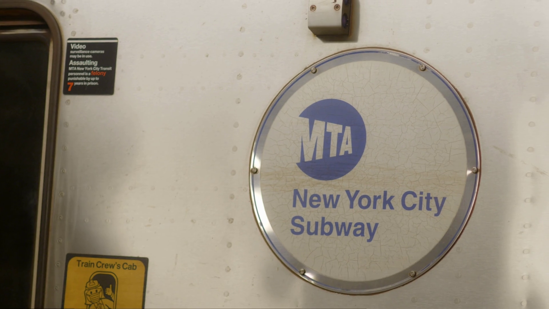 Close Up Of Mta Signage On Nyc Subway Car Stock Footage SBV-348377069 ...
