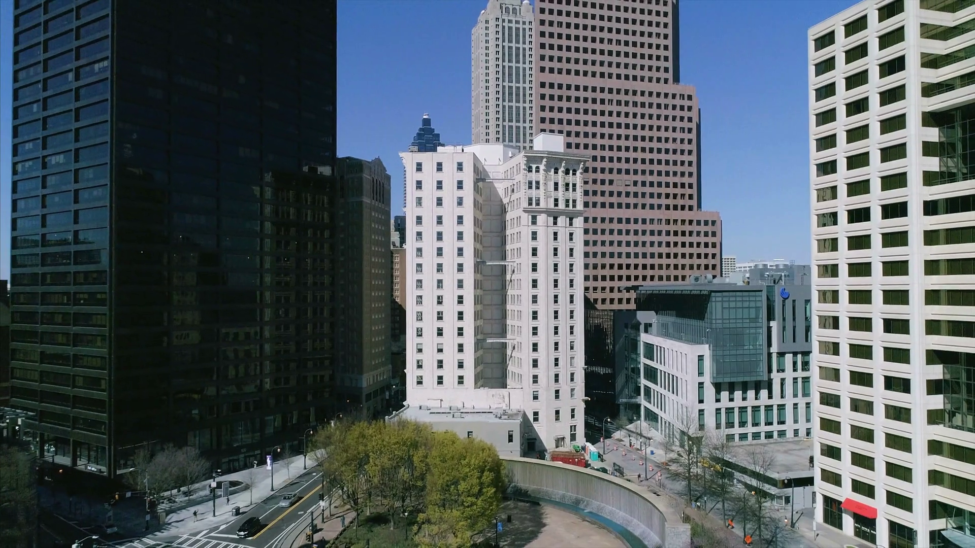 Aerial View of Downtown Atlanta Skyscrapers Stock Video Footage 00:16 ...