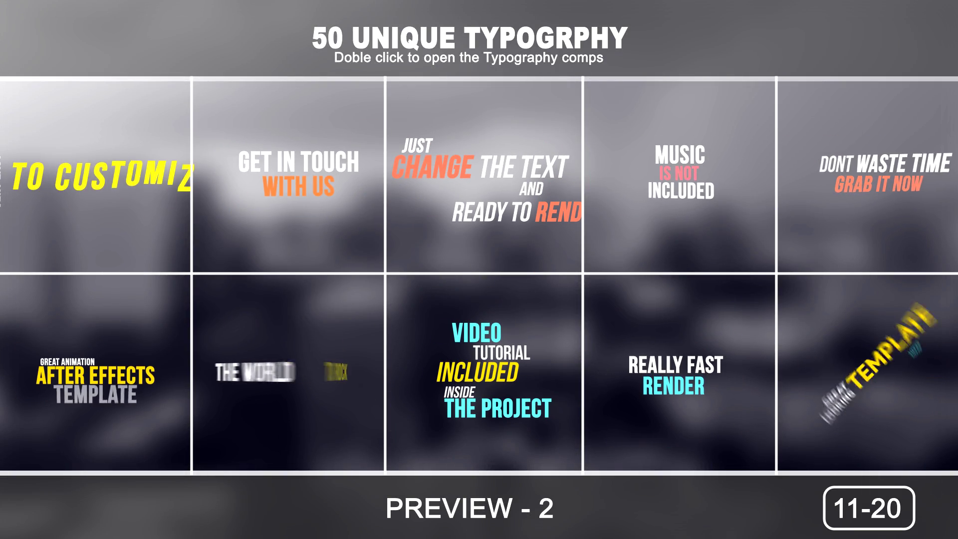 50 Unique Typography Template SBV-309423296 - Storyblocks