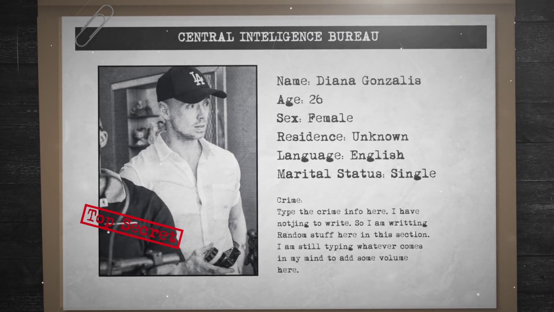 Criminal Profile DaVinci Resolve Template SBV-348609070 - Storyblocks