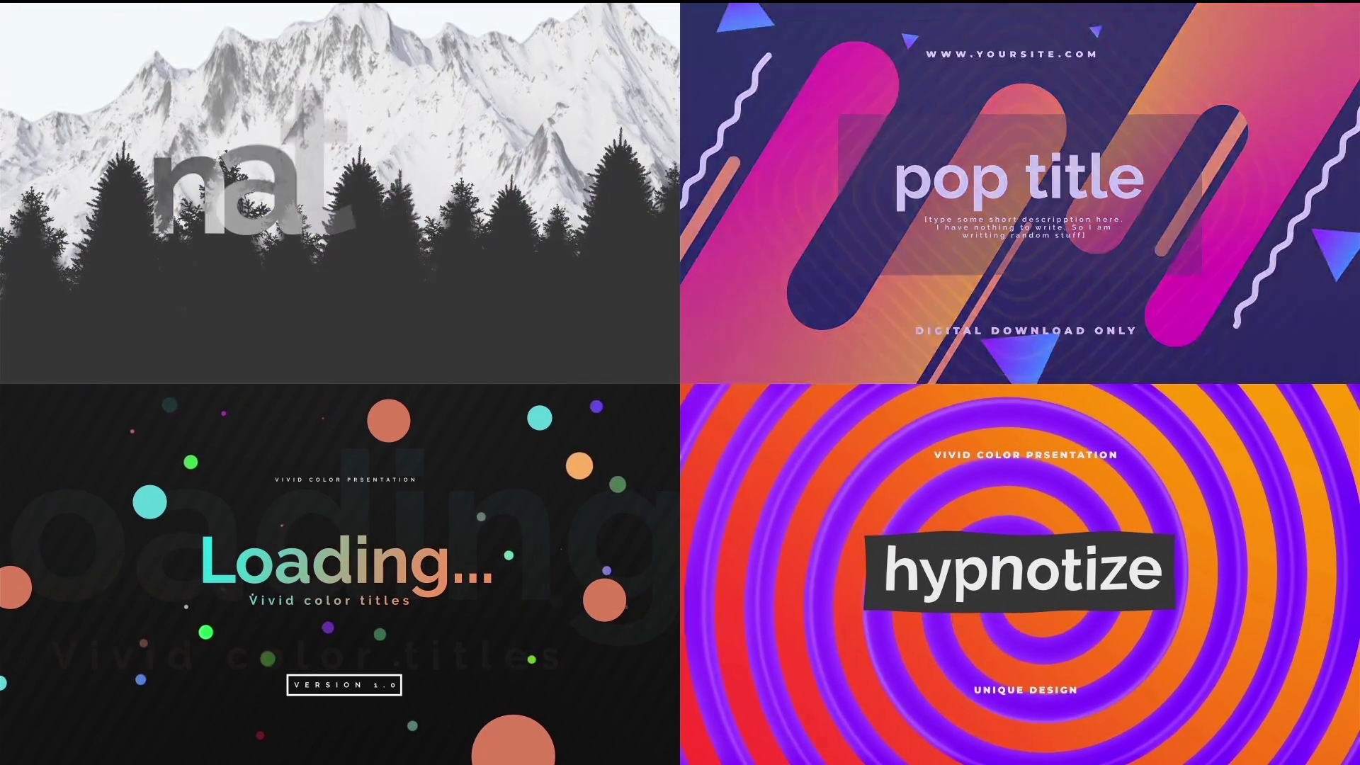 Pop Titles Pack - Storyblocks