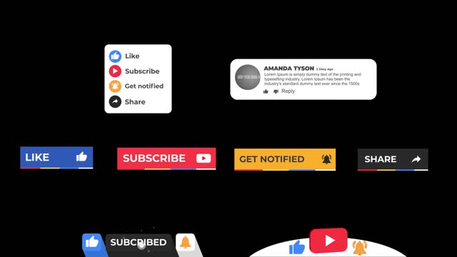 Youtube Notification Templates Royalty-Free - Storyblocks