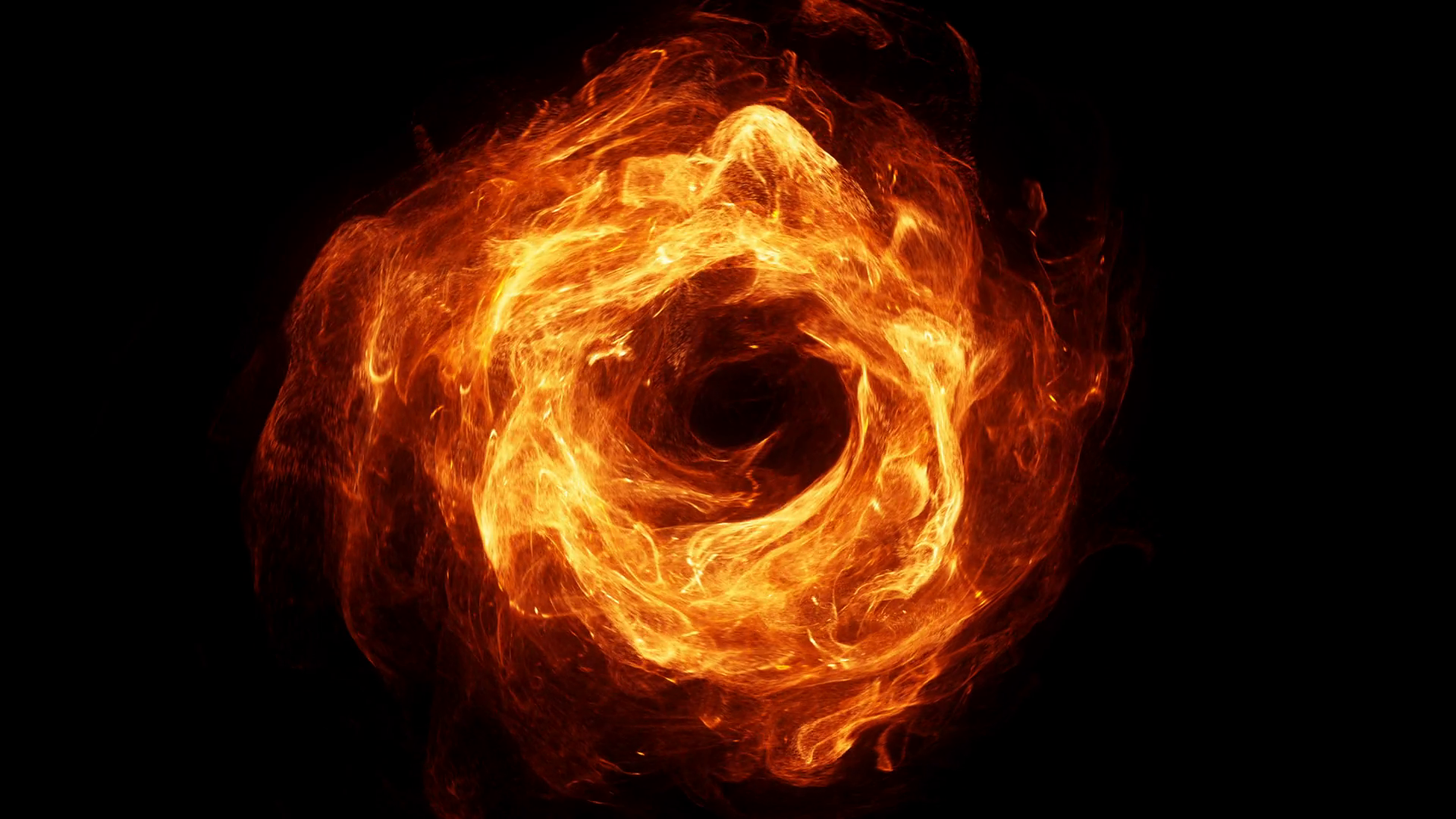 Fire Portal Vortex Isolated On Black Stock Motion Graphics SBV ...