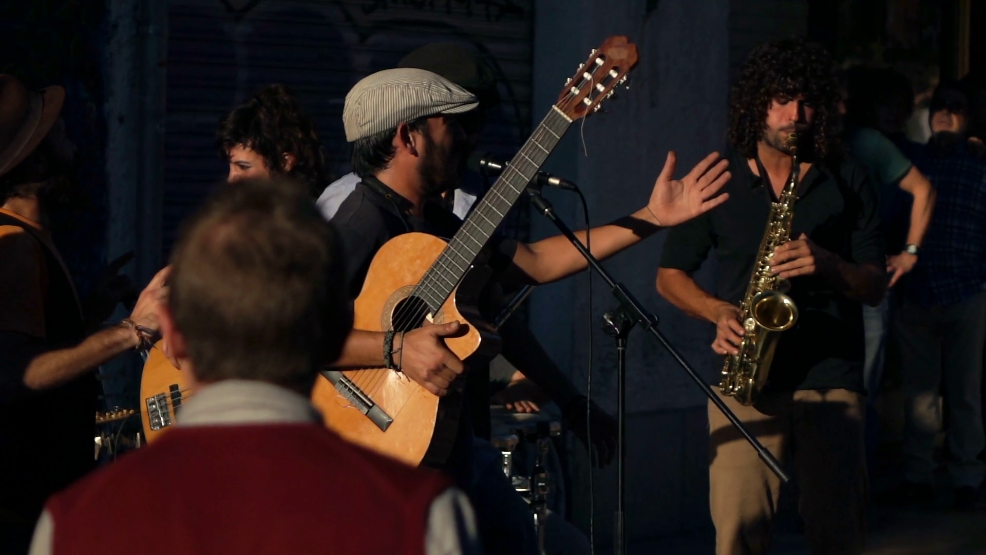 Band playing in the city, super slow motion - EDITORIAL Stock Video ...