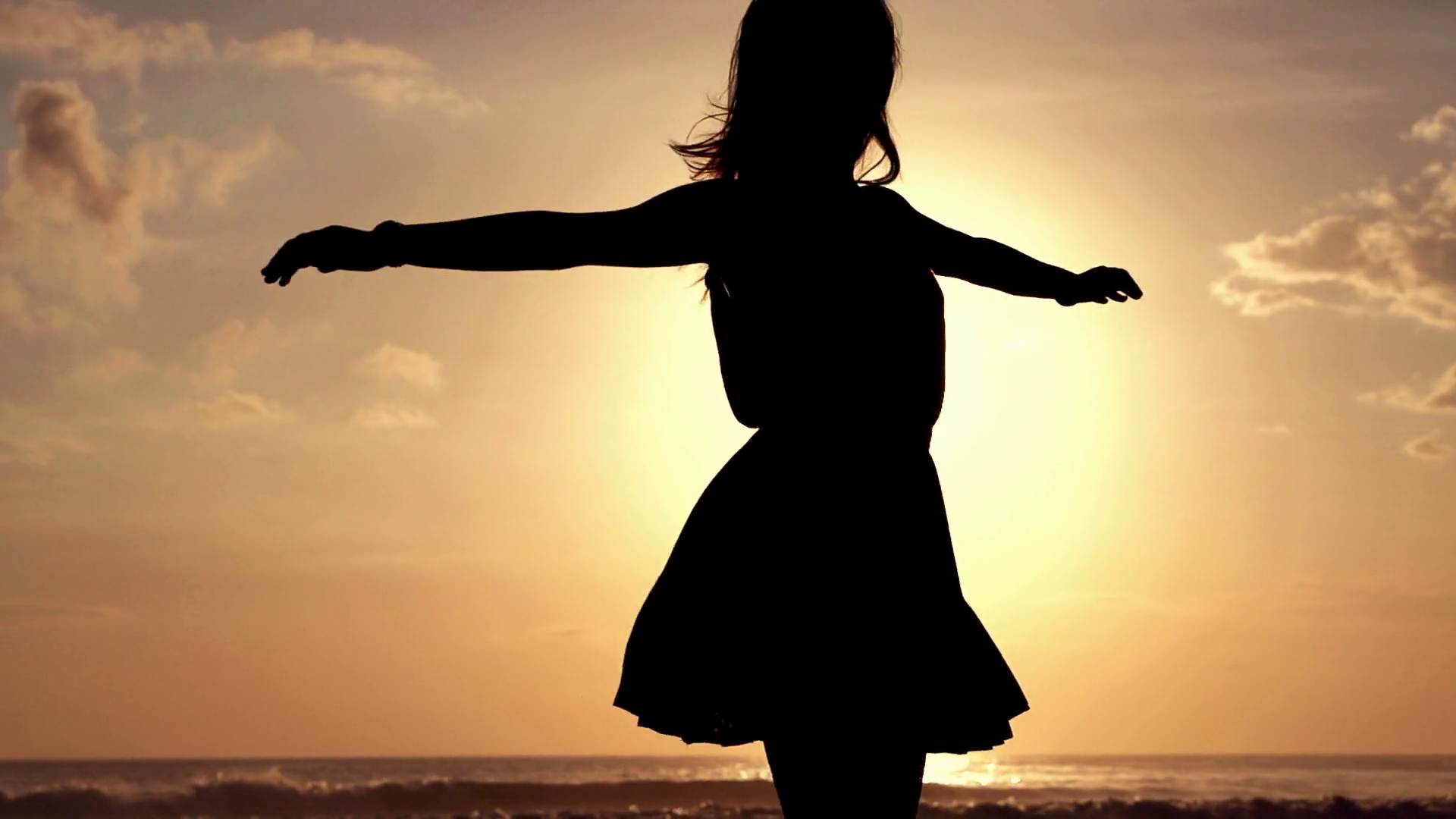 Portrait Of Happy Woman Turning Around In Stock Footage SBV-302709382 ...