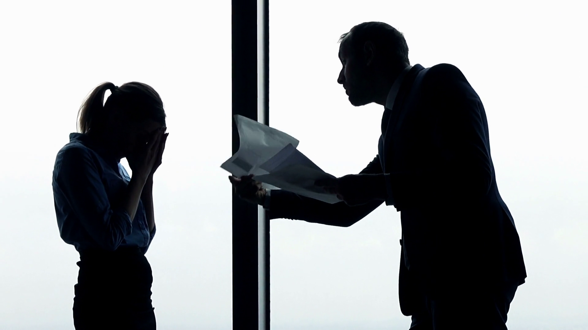 Young businesswoman getting rebuke from boss in the office Stock Video ...