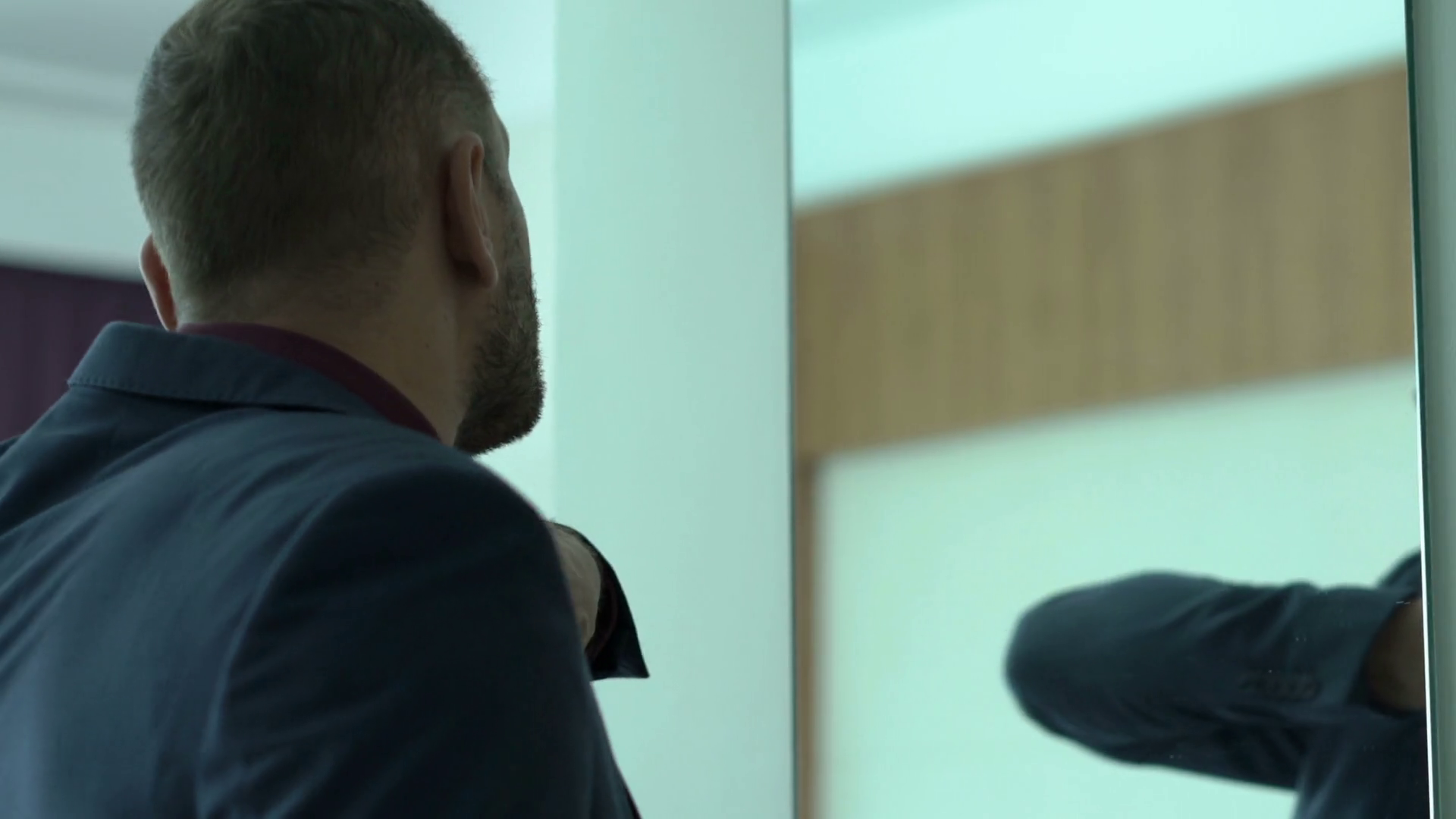 Young Businessman Preparing Checking Look In Stock Footage SBV ...