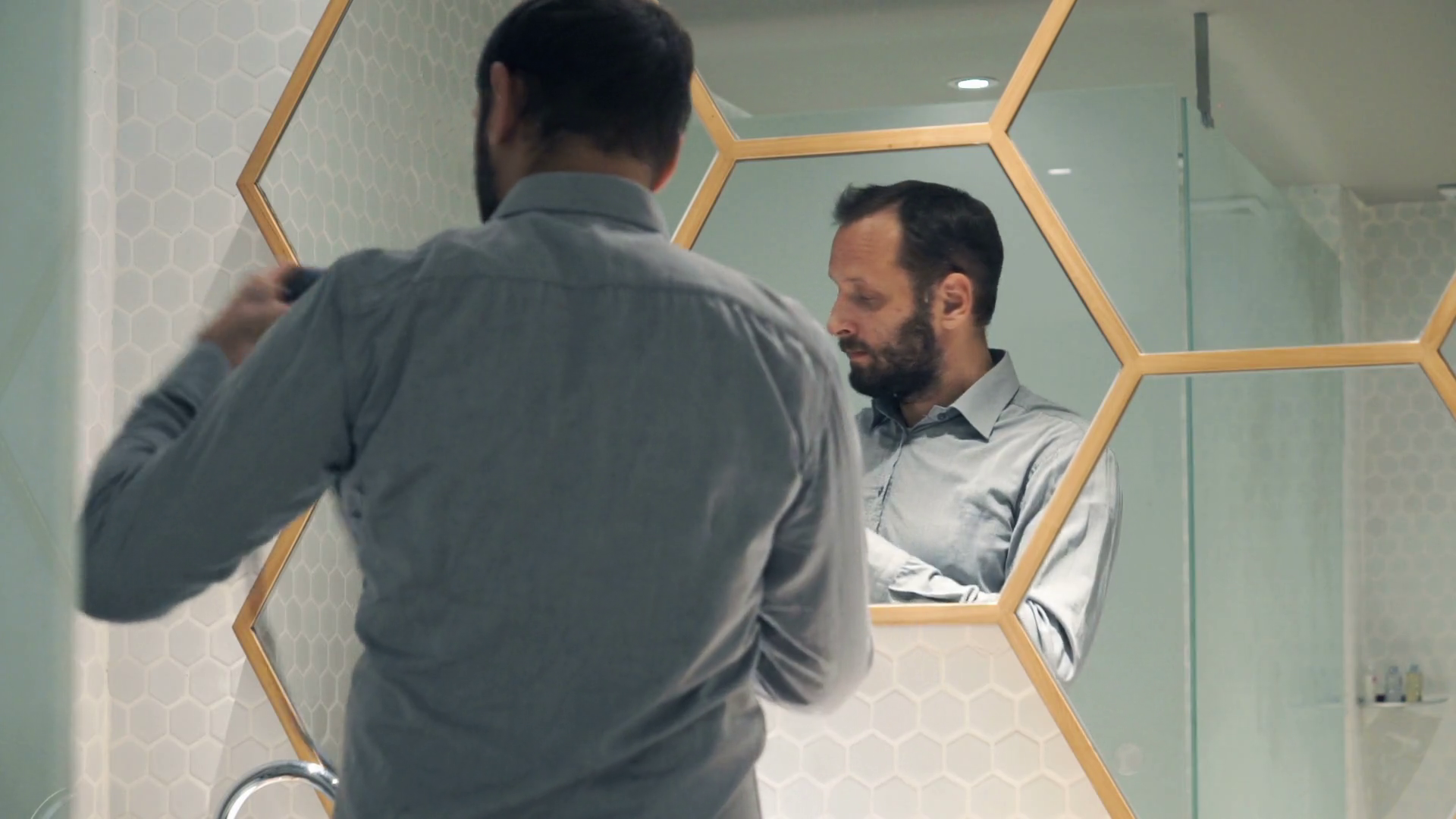 Professional Man Getting Ready In Morning Stock Footage SBV-305534592 ...