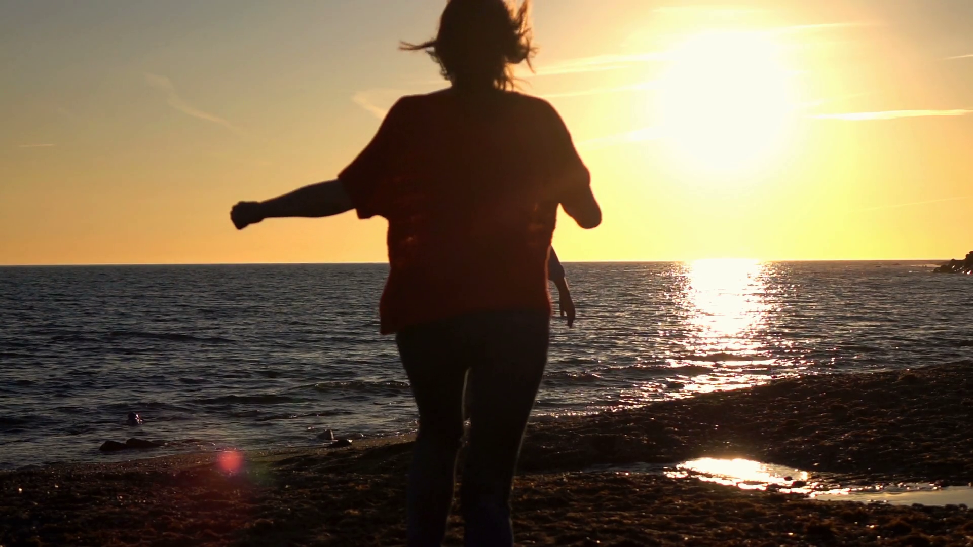 Woman Embraces Boyfriend In Slow Motion Stock Footage SBV-306375580 ...