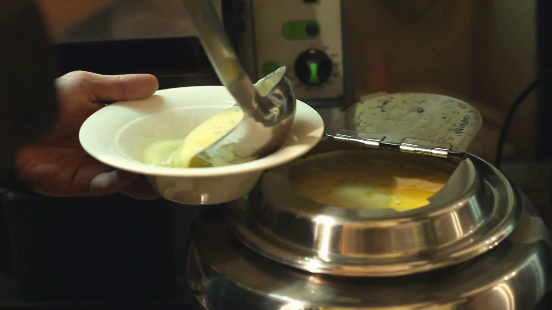 Chef Serving Soup In Restaurant Stock Footage SBV-301412260 - Storyblocks