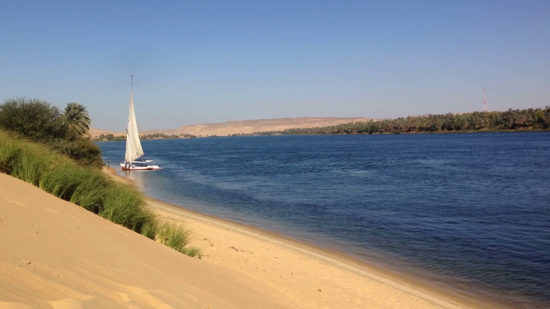 Felucca Traditional Wooden Sailboat On Shore Stock Footage SBV ...