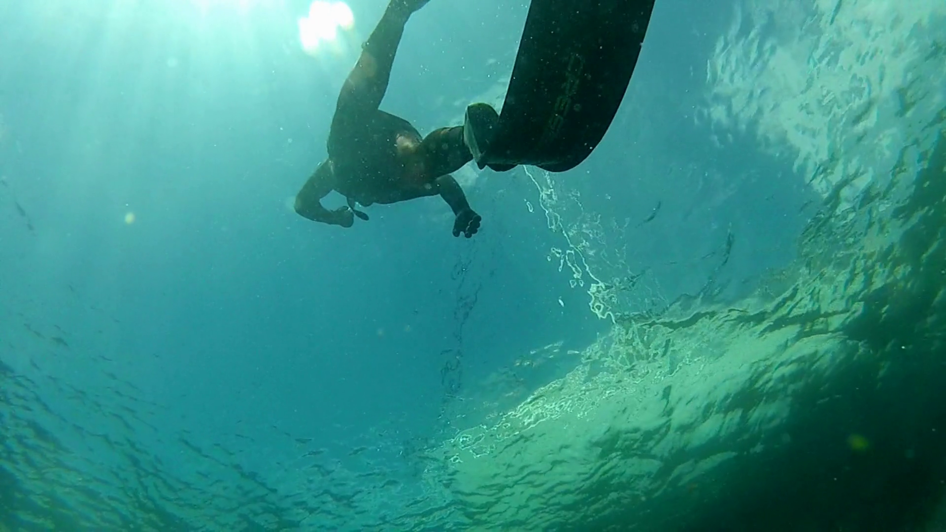 Free Diver Swimming Underwater In Apnea Stock Footage SBV-301465916 ...