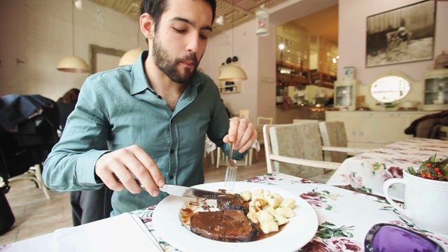 Man Eating Stock Footage: Royalty-Free Video Clips - Storyblocks