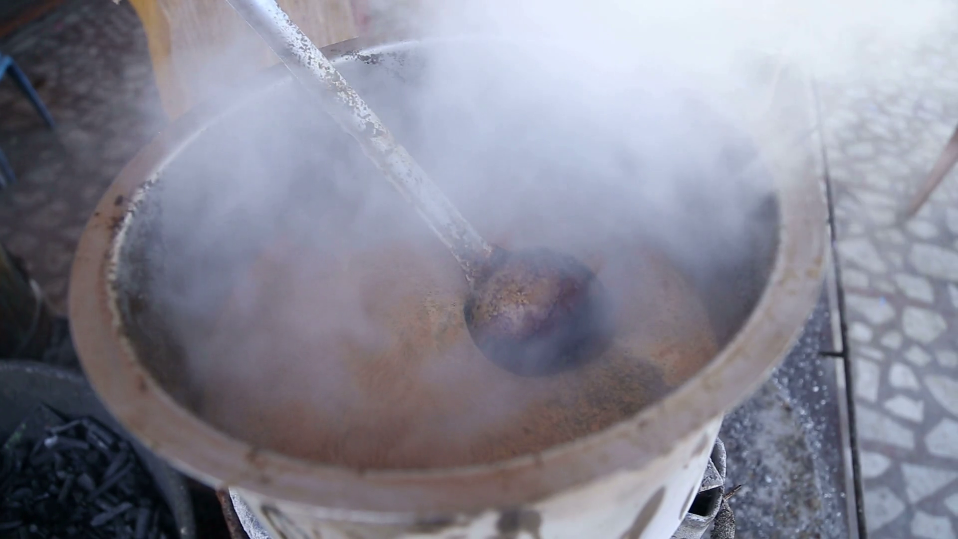 Man Pouring Chai With Spoon From Pot On Stock Footage SBV-301405889 ...