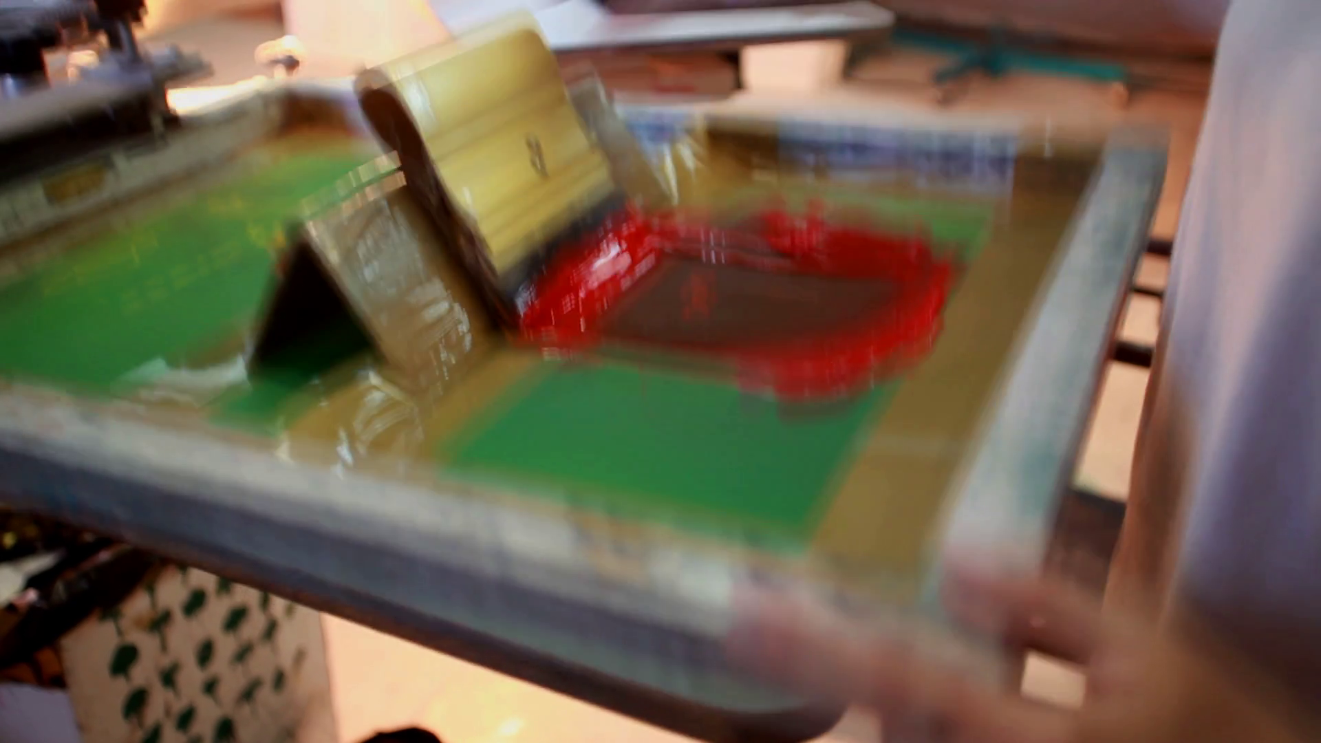 Screen Printing Manufacturing On T-shirts Stock Footage SBV-301465653 ...