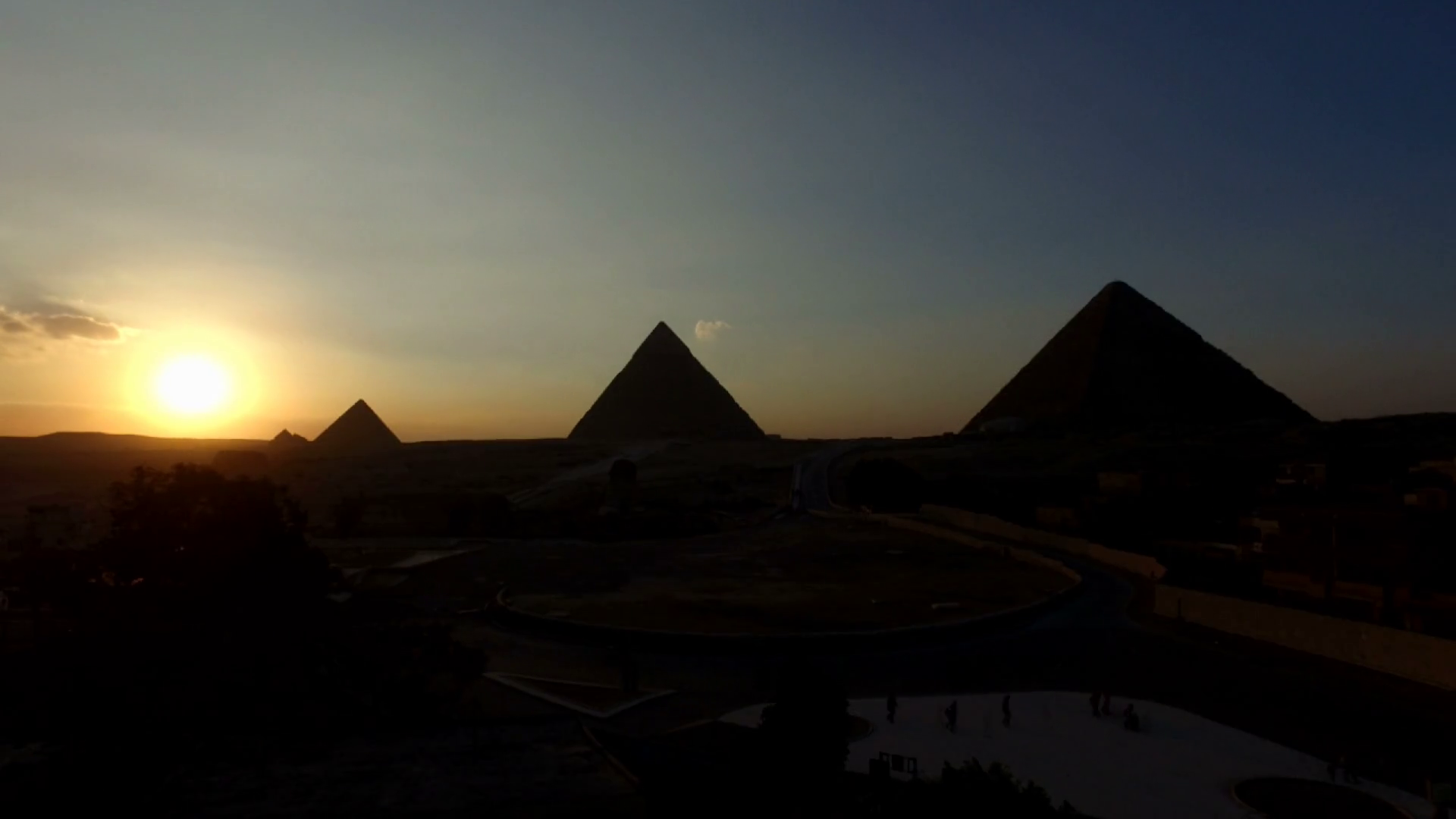 Timelapse Of Sunset At Giza Pyramids Stock Footage SBV-307119321 ...