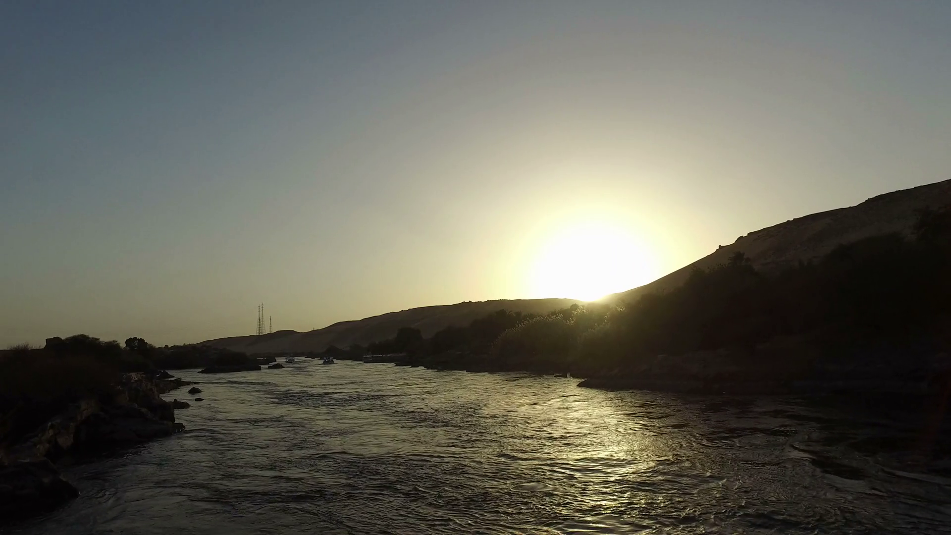 View Of Nile River At Sunset Egypt Stock Footage SBV-307050964 ...
