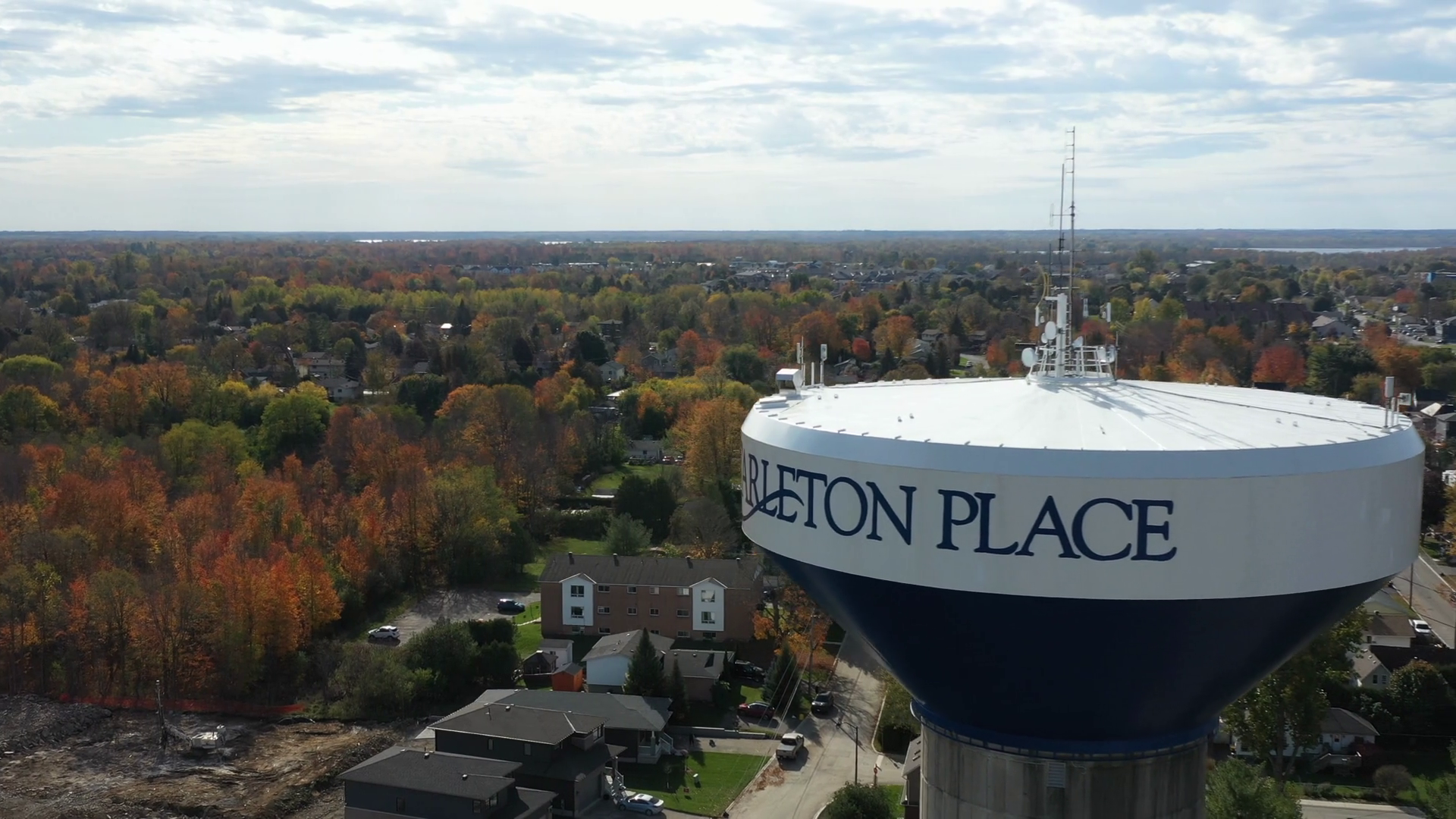 Aerial View Of Carleton Place Ontario Sign Stock Footage SBV-352047595 ...
