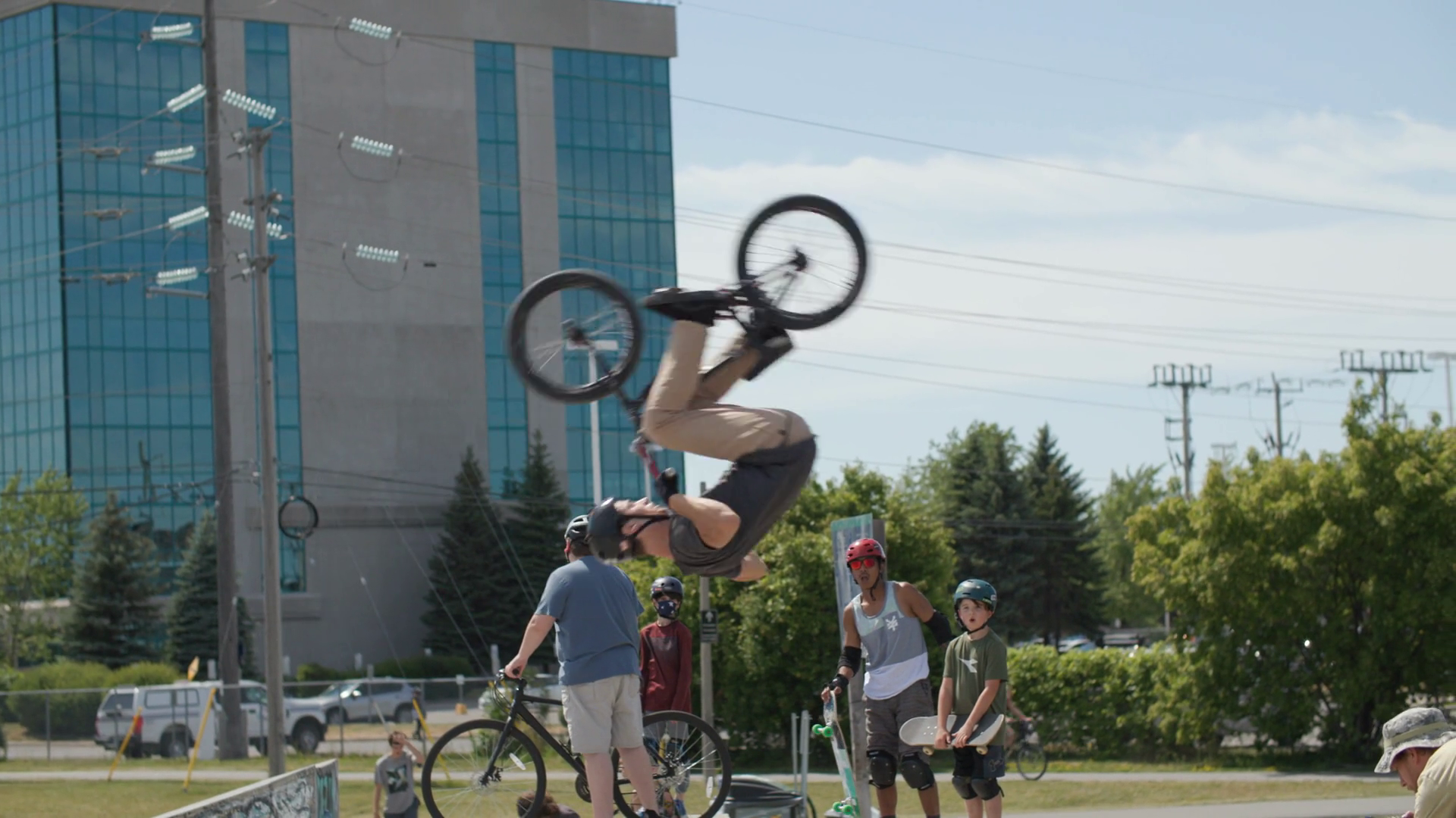 Extreme Sports Bmxer Front Flip Slow Motion Stock Footage SBV-352047450 ...