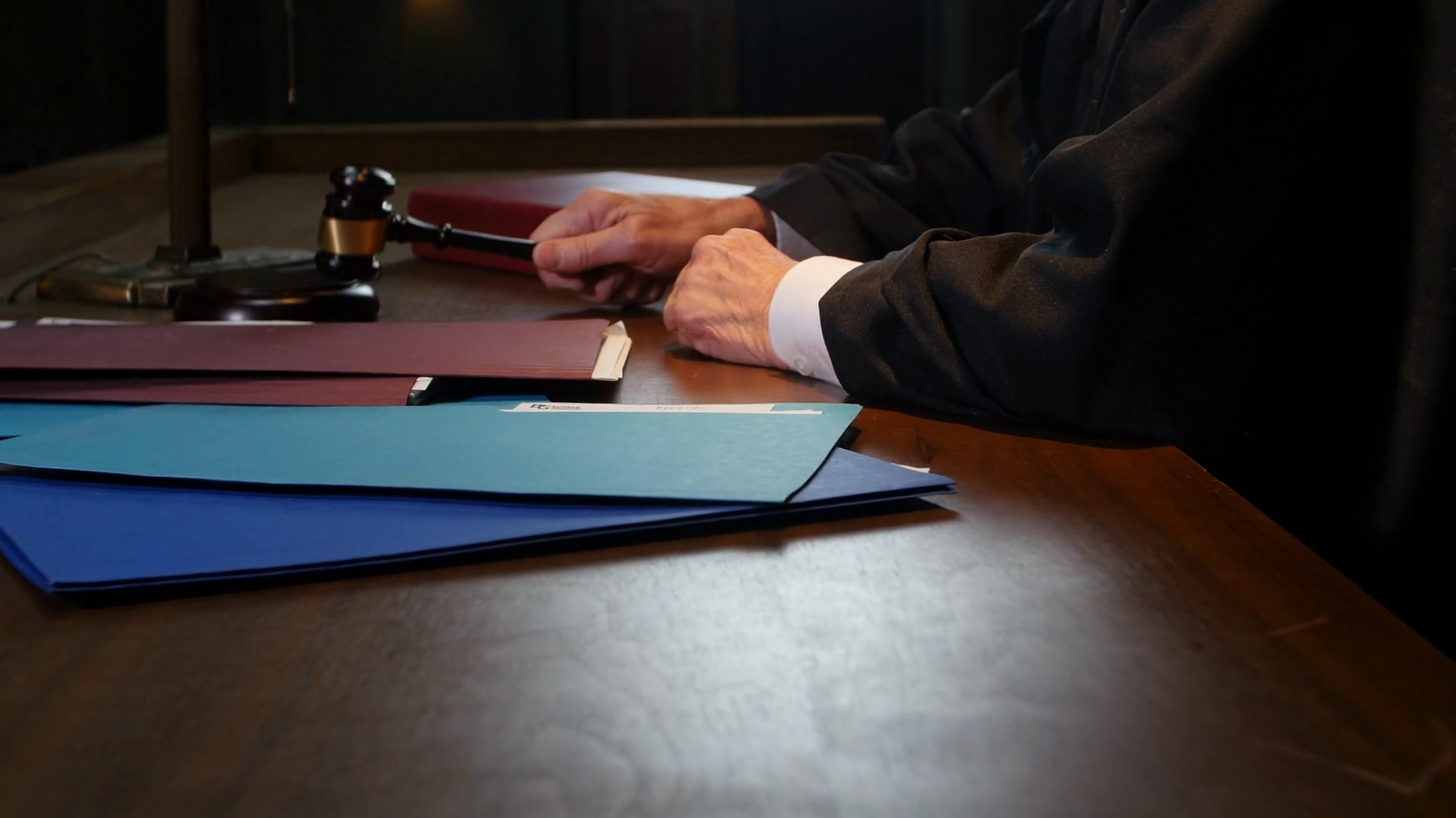 Judge Hands Making Ruling In Court House Law Stock Footage SBV ...